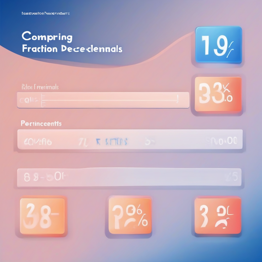 Comparing and Ordering Fractions Decimals and Percents - Free Online ...